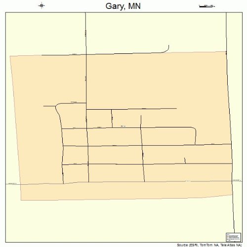 Amazon.com: Large Street & Road Map of Gary, Minnesota MN - Printed ...