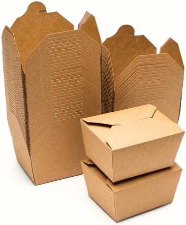 Sunrise Packaging 25 x Brown Kraft Takeaway Food Containers No.1 Boxes ...