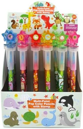 Amazon.com: TINYMILLS 24 Pcs Penguins 2 in 1 Stackable Stacking Crayon ...