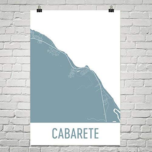 Amazon.com: Cabarete Map, Cabarete Art, Cabarete Print, Cabarete Kite ...