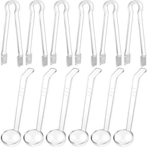 Amazon.com: 12 Pieces Plastic Serving Utensils Set Including 6 Pcs 1 oz ...