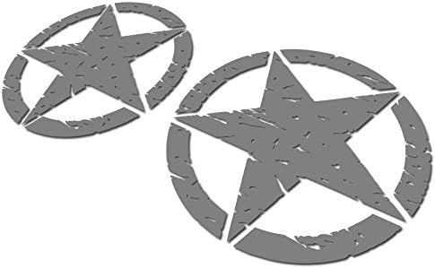 Amazon.com - Silver Star Decal Sticker Compatible with Jeep Wrangler ...