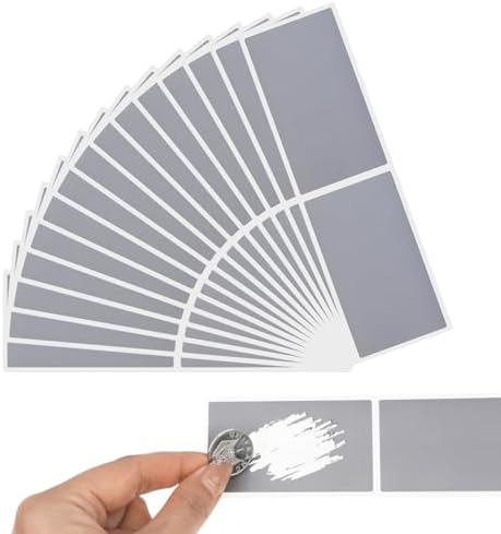 100 Pieces 41 x 72 mm Scratch Off Sticker Sheets, Make Your Own Scratch ...