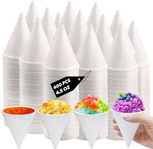 Amazon.com: HningBuyox 600 Pack Cone Water Cups, 4OZ Disposable Paper ...