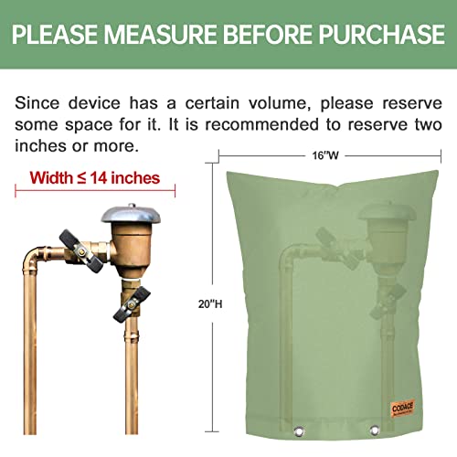 Snapklik.com : CODACE Backflow Preventer Insulation Cover, Insulated ...
