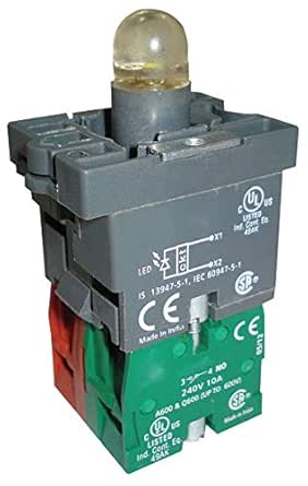 Dayton 1NO/1NC LED Lamp Module and Contact Block, Red, for Use with ...