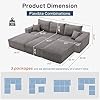 Amazon.com: Sectional Cloud Boneless Sofa Bed Couches for Living Room ...