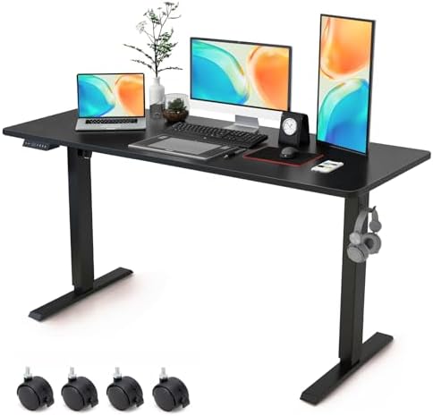 Amazon.com: Win Up Time Electric Standing Desk Whole Piece Desktop ...