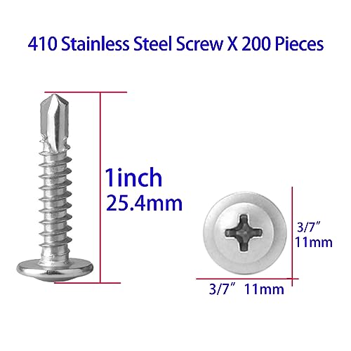 Snapklik.com : #81inch Sheet Metal Self-Tapping Screws, 410 Stainless ...
