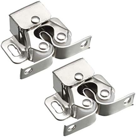uxcell Cabinet Door Double Roller Catch Ball Latch with Prong Hardware ...