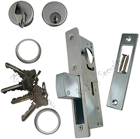 Storefront Door Mortise Lock Bolt Deadbolt w/ 2 Cylinders Adams Rite ...