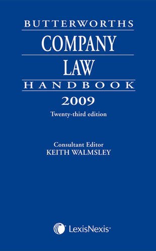 Butterworths Company Law Handbook: Keith Walmsley: 9781405742320 ...