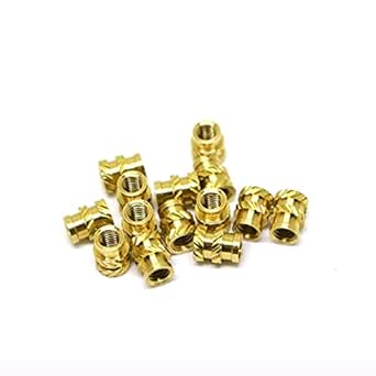 Threaded Inserts 28 Pcs M4 Brass Nut Muff Twill Inject Knurled Nuts ...