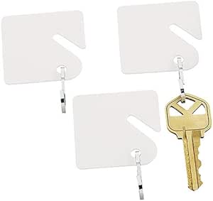 Amazon.com: Steelmaster Slotted Rack-Style Snap-Hook Key Tags, White ...
