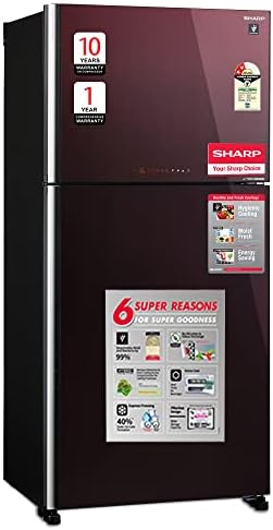 SHARP 613L 2 Star J-Tech Inverter Frost Free Double Door Refrigerator ...