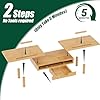 Amazon.com: OOAMBB Bamboo Dual Desk Monitor Stand Riser with Drawer ...