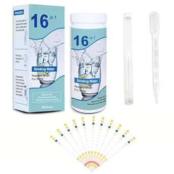 16 in 1 Drinking Water Test Kit |High Sensitivity Test Strips detect pH ...