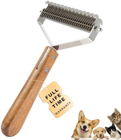 Amazon.com: Extra Large 2-Sided Wooden Pet Comb for Dogs & Cats ...