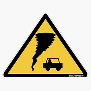 Amazon.com: Caution Tornado! Storm Chasers Warning Vinyl Sticker ...