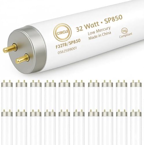 Circle (Case of 25 F32T8/SP850 Super White Linear Fluorescent 32-Watt ...