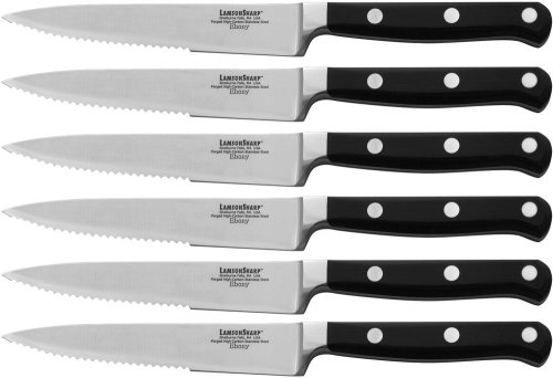 LamsonSharp 6-Piece Serrated Steak Knife Set : Amazon.in: Home & Kitchen