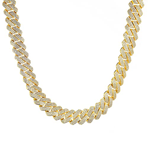 Goldman 22mm Miami Cuban Link Bust Down Necklace 14K Goldman Sons ...