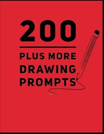 200 Plus More Drawing Prompts: Solid Red - Fun Drawing Sketchbook to ...