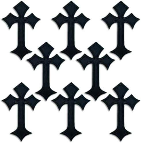 Amazon.com: Cross Patches Iron On Cross Embroidery Applique Patch, DIY ...