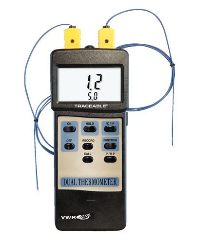 CONTROL COMPANY 4137 Traceable Double Thermometer, -50 to 1230 Degree C ...