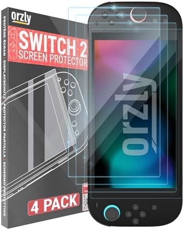 Orzly Glass Screen Protector for Nintendo Switch 2 Console 2025 Screen ...