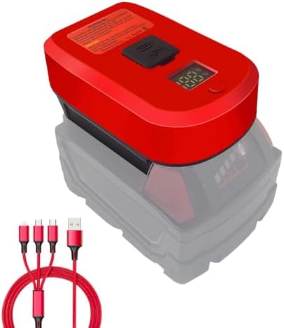 Amazon.com: Milwaukee M18 Battery USB-C Charger Adapter – Fast Charging ...