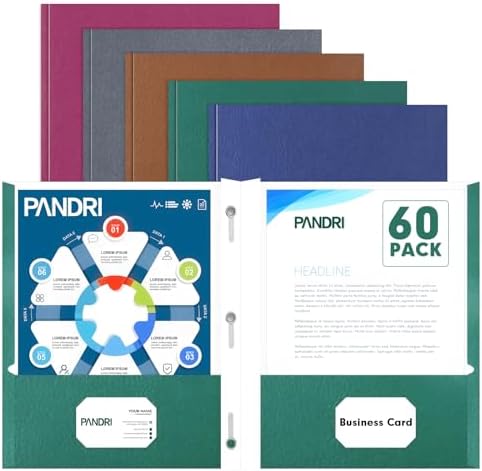 Amazon.com : BLUE PANDA 12 Pack Geometric 2 Pocket Folders, Letter Size ...