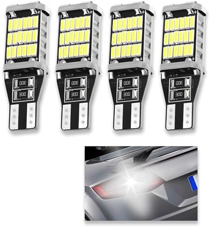 4PCS Super Bright Car LED Reverse Lights Bulb,T15 45SMD 4014 Brake ...