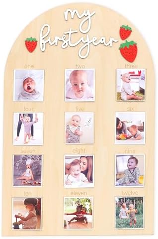 Amazon.com: WAUAO Bow My First Year Birthday Board - One Year Of Photo ...