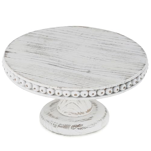 Snapklik.com : White Wood Cake Stand: Cupcake Pedestal Stand 12 Inch ...