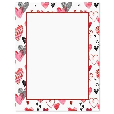 Amazon.com : Loads of Love Letter Stationery - Set of 25 Valentine's ...
