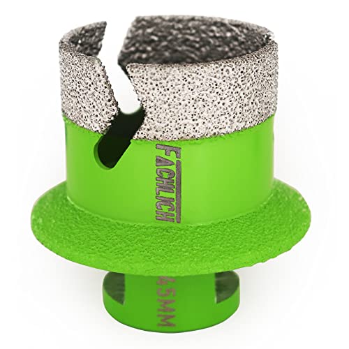 FACHLICH Diamond Core Drill Bit 45MM Porcelain Tile Hole Saw M14 Thread ...