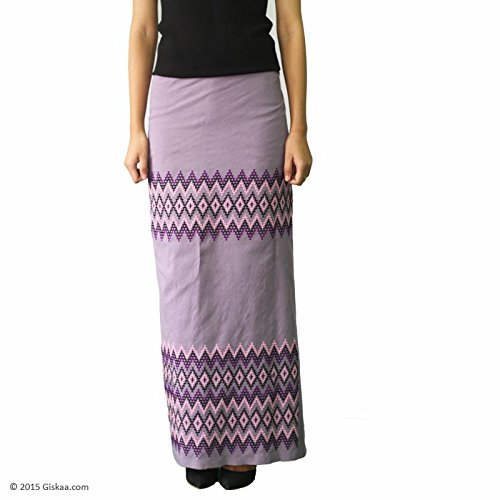 GISKAA Ethnic Motif Lavender Cotton Traditional Mizo Puan (Wraparound ...