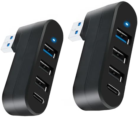 Amazon.com: beeto Visulong 4 in 1 Rotatable USB Hub, Portable 180 ...