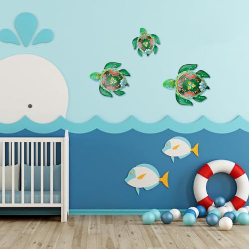 Snapklik.com : Dreamskip 3 Pack Sea Turtle Wall Decor, Ocean Outdoor ...
