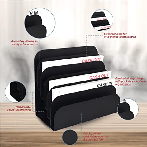 Snapklik.com : STEELMASTER By BankSupplies Steel Cashier Pad Rack 6 ...