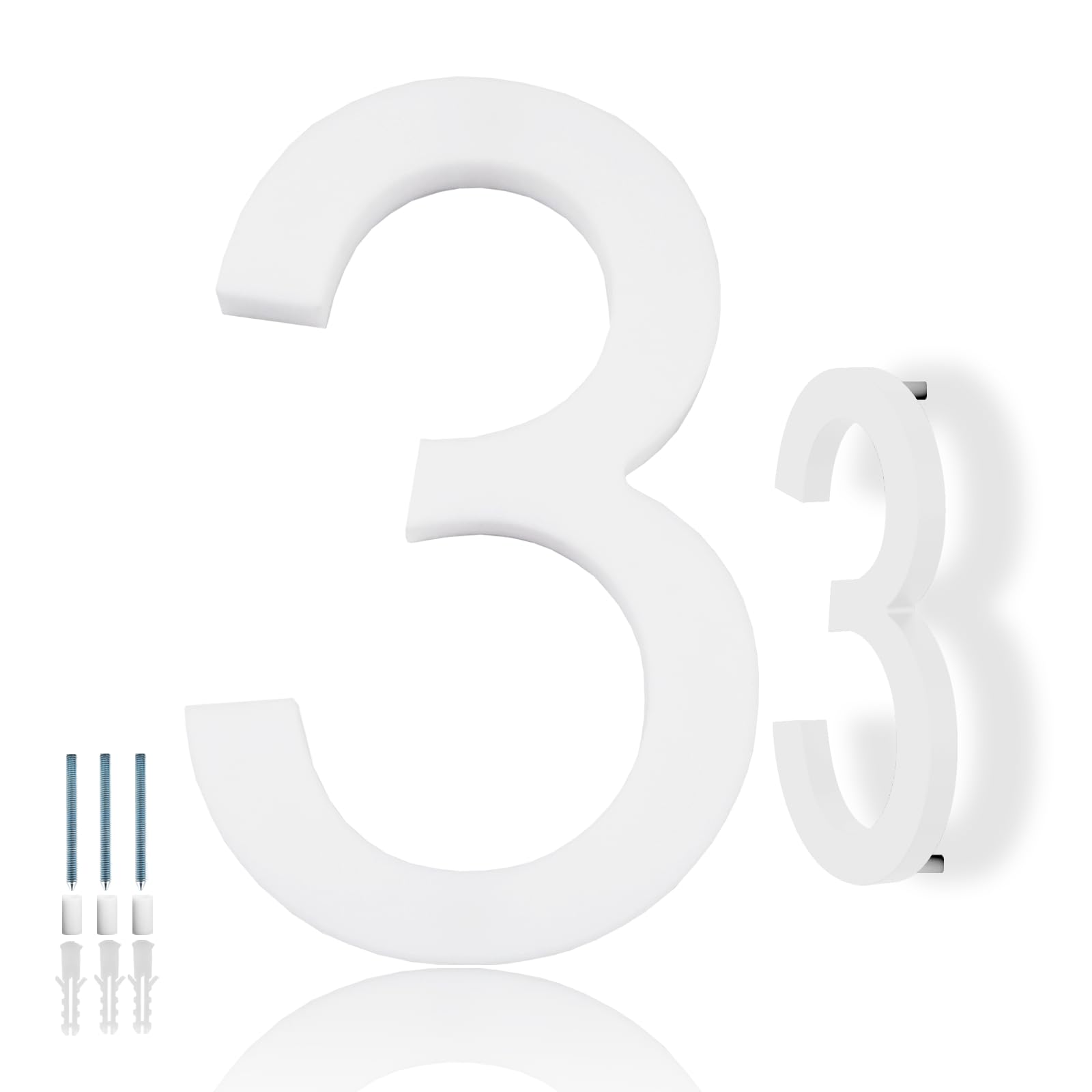 Amazon.com: Hvatry House Numbers for Outside, White 6 inch Modern ...