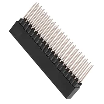 Akozon 3pcs Set of 2 X 20 Pins 2.54mm Pitch Extra Tall Female Dual Row Short Pin Headers ...