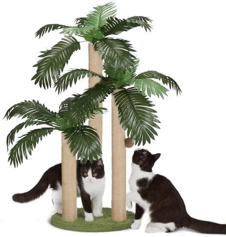 Cat Scratching Post,80cm Tall Cat Scratcher Post Cat Tree with 3 ...
