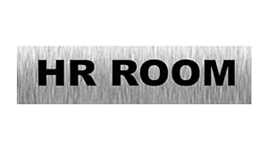 HR Room Self Adhesive Acrylic Sign Board | Silver brushed type Acrylic ...