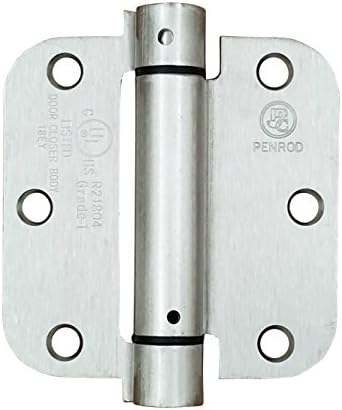Penrod Spring Hinges for Doors, 3.5 Inch with 5/8 Inch Radius, Satin ...