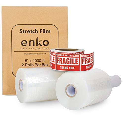 enKo 2 Pack 5" Mini Roll Stretch Film (2000ft 1000ft/Roll) - Swanwick: Crystal Day Swannies ...