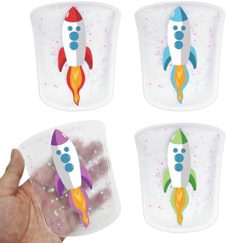 Small Ice Pack, Boo Boo Ice Pack for Kids, Cartoon UFO and Rocket, Cold ...
