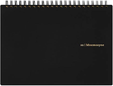 MNEMOSYNE N182A A5 5 mm Notebook - Grid - Black : Amazon.co.uk ...