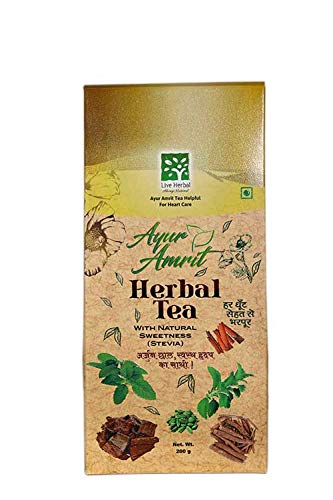 Ayur Amrit Herbal Tea with Natural Sweetness (Stevia) 200 gm : Amazon ...